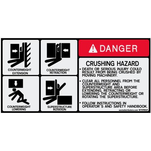 4-Point Crushing Hazard 5.5x11 - W7378527 - Safety Decals - AAxis ...