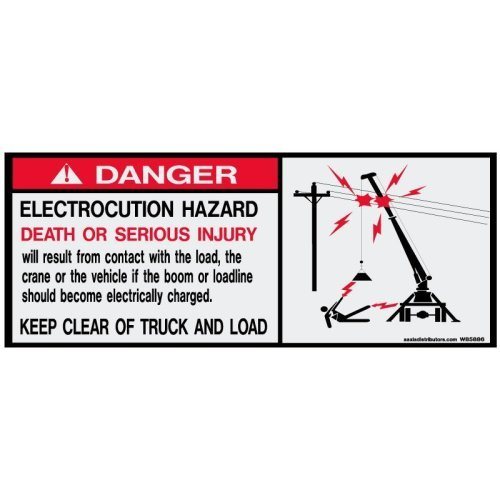 Electrocution Hazard Safety - W85886 - Vinyl Decals - AAxis Distributors